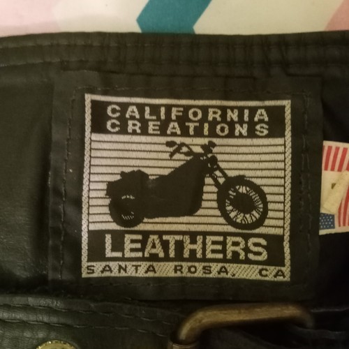 MENS LEATHER MOTORCYCLE CHAPS (MEDIUM) CALIFORNIA CREATIONS | eBay