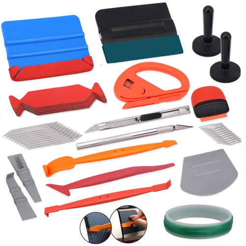 Pro Car Vinyl Wrapping Tools Window Tint Install Kit Gasket Squeegee ...