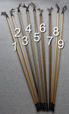 Hand Made Antler and Hardwood Walking Staff - A Selection to choose ...