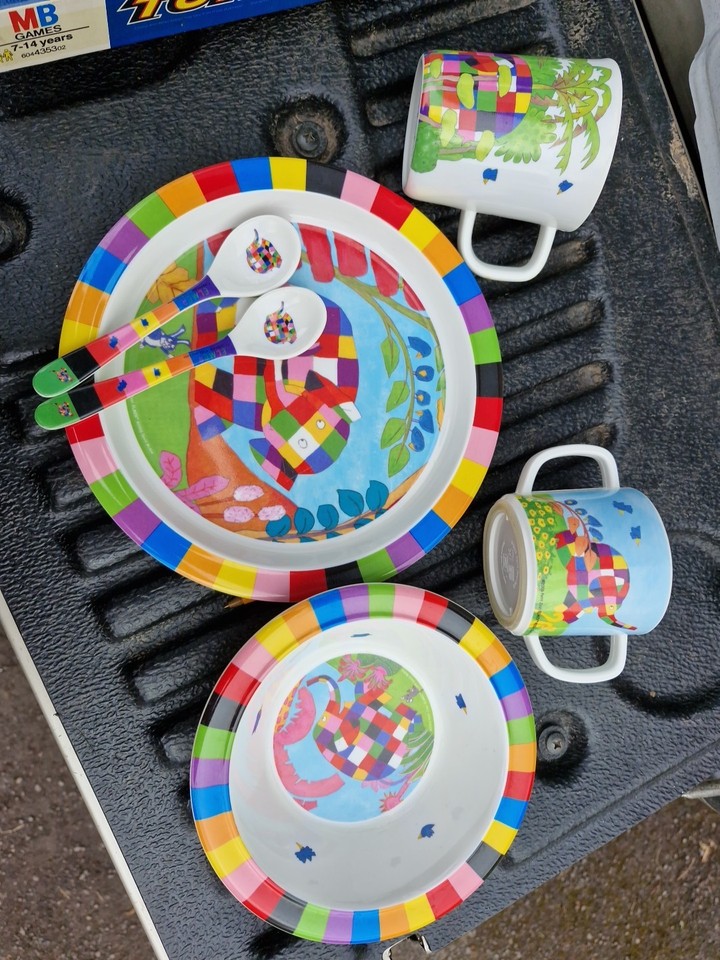 Elmer The Elephant Melamine Set | eBay