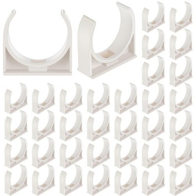 50 Pack 2 Inch Pipe Clamps PVC Clips Pex Pipe Support Hangers Plastic U ...