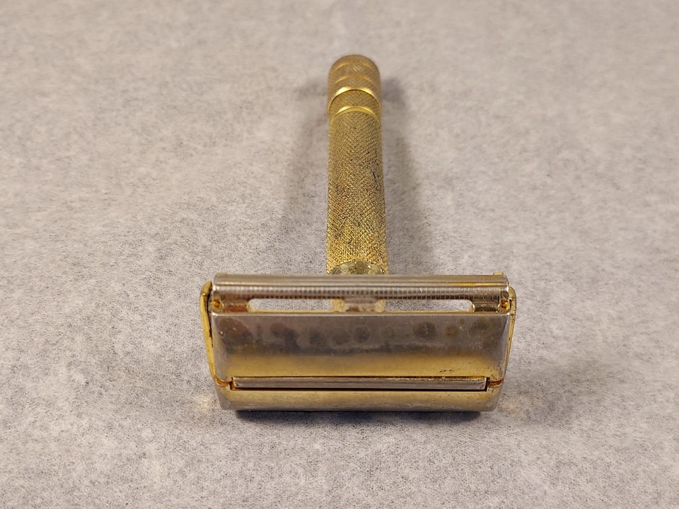 Vintage Gillette Milord Gold Tone Plated Safety Razor | eBay