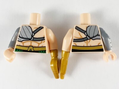 New LEGO MERMAN Torso Gold Harpoon Hand Shell Plating Armor Six Pack ...