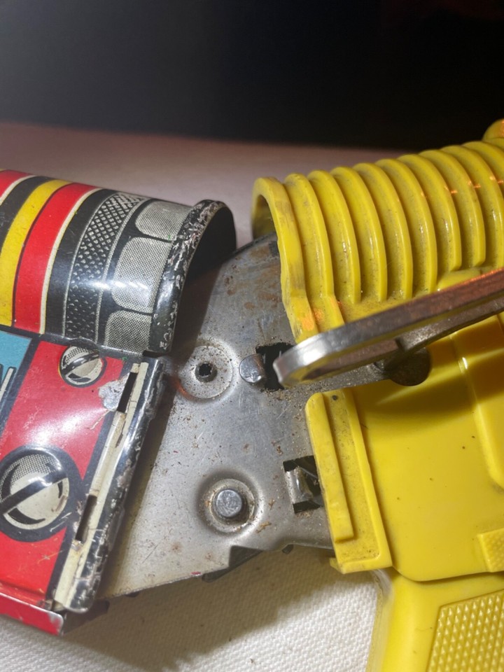 2 Vintage RARE Tin-litho Marx G-Man A-50 Tomy Tin Gun Toys | eBay