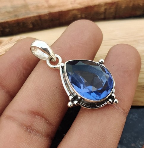 Tanzanite Pear Shape Gemstone Pendant 925 Sterling Silver Handmade ...