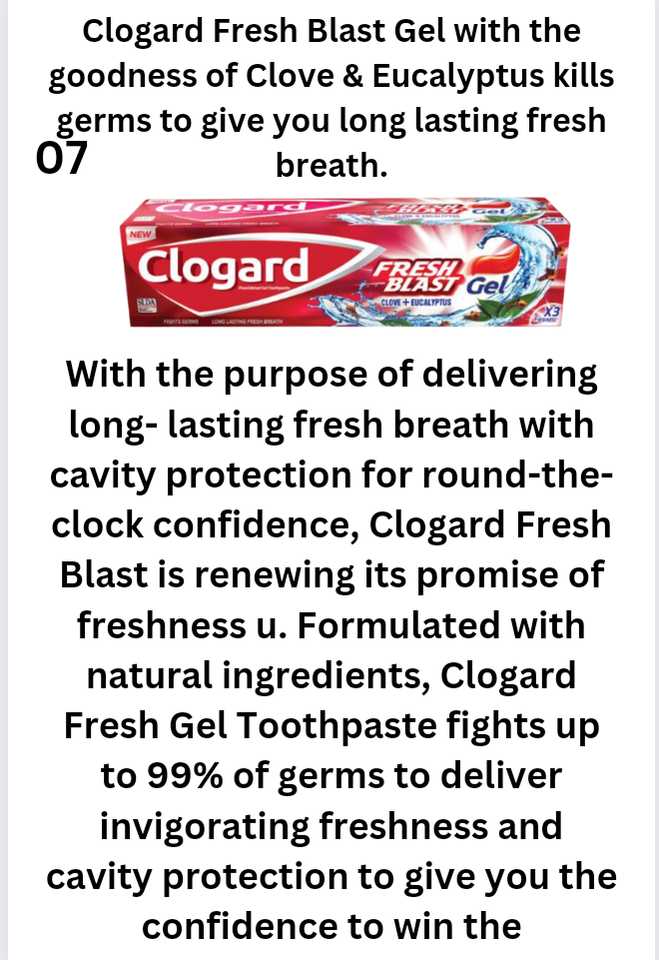 Clogard Fresh Blast tooth Gel 120 G Clove Eucalyptus fine breath cavity ...