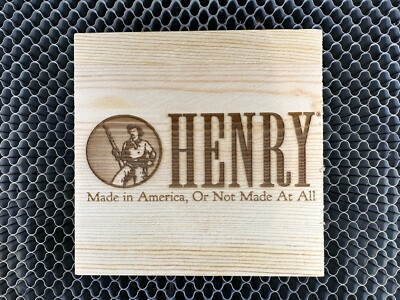 Henry Repeating Arms Wood Sign 5x5 Square Made In USA Double Sided Logo ...