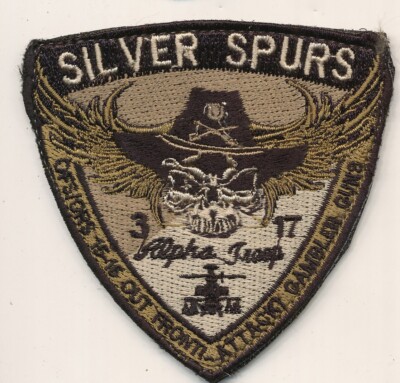 US Army Aviation patch A Troop 3 17 Cavalry Silver Spurs Afghanistan ...