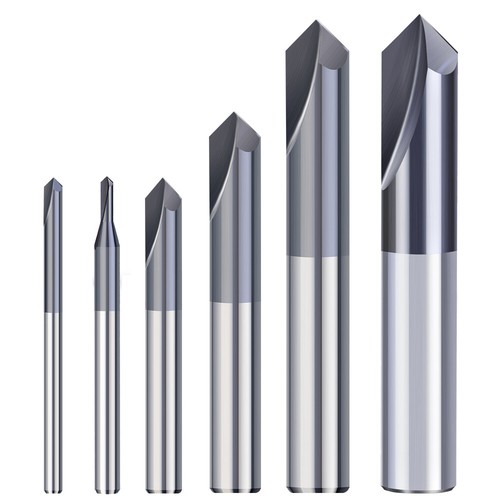 90 Degree Carbide Chamfer End Mill 2 Flute 2-12mm Milling Cutter 1Pc ...
