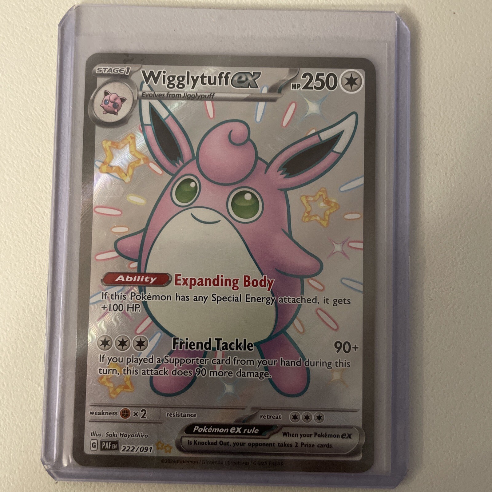 Wigglytuff ex - 222/091 - Shiny Full Art - Pokemon TCG - Paldean Fates ...