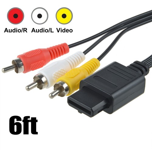 AV Audio/Video TV Composite Cable Cord for Nintendo 64 N64 SNES Super ...