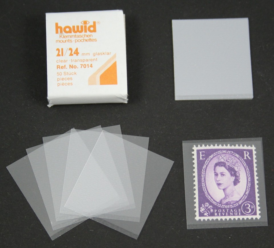 Hawid Stamp Mounts 21x24mm - Clear (50) | eBay