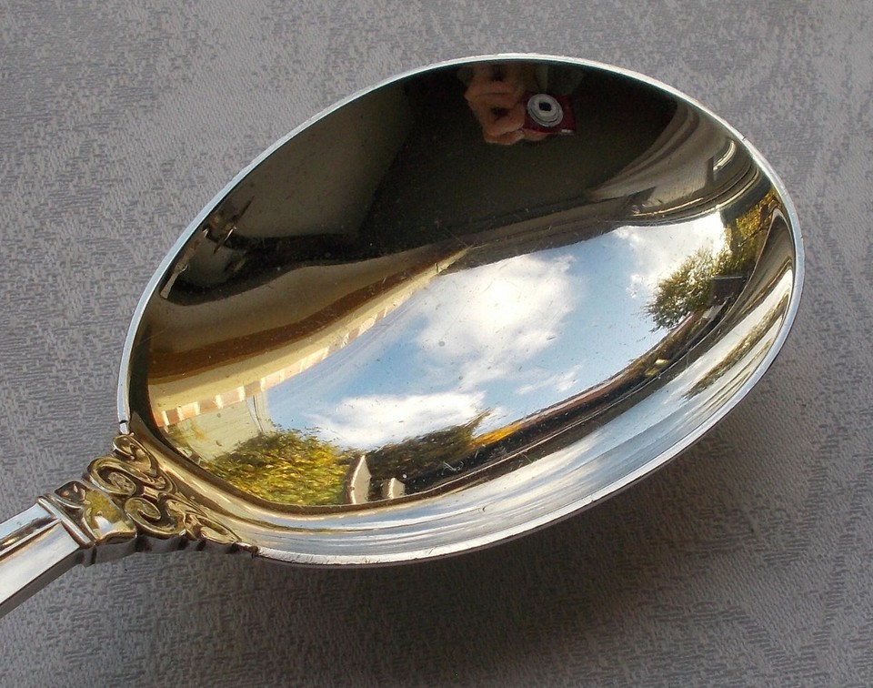 Rare Large Potato Spoon Queen / Acanthus Georg Jensen 925 Sterling ...