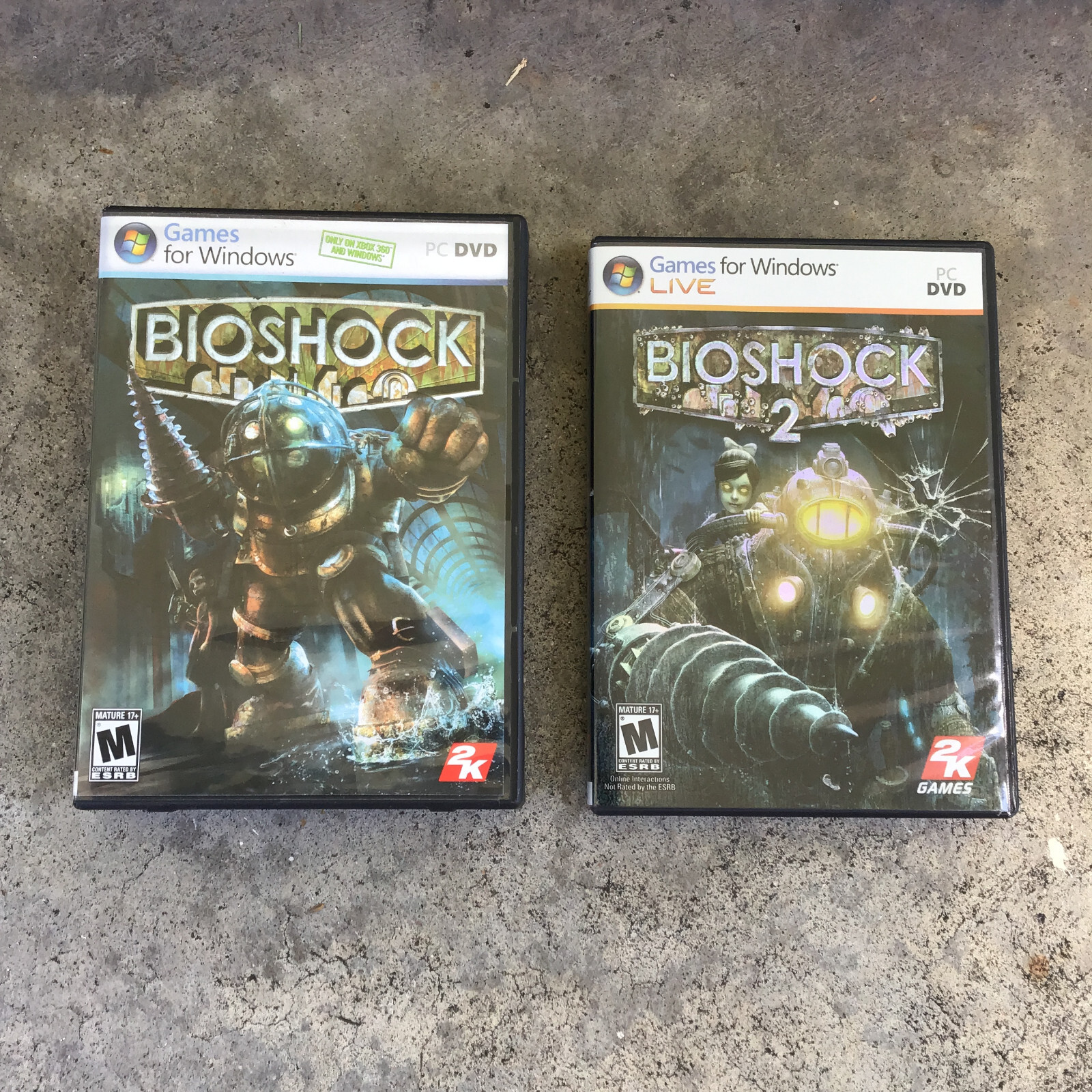 Lot of BioShock 1 and 2 Video Game (PC, 2010) For Windows Case, Disc ...