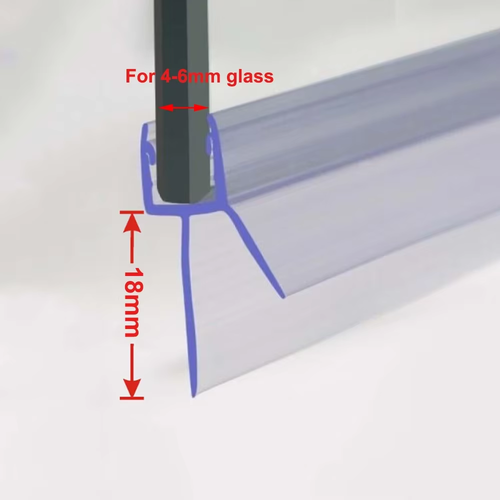 Shower Screen Door Seal Strip PVC Frameless Shower Door Bottom Seal ...