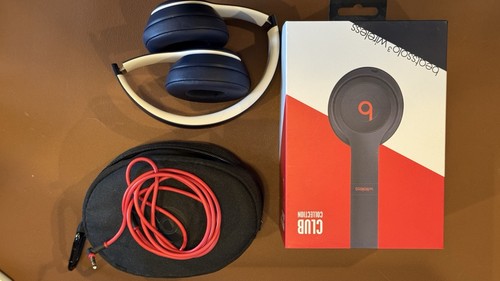 Beats Solo3 Wireless Bluetooth Headphones Red/Navy Blue, Club ...