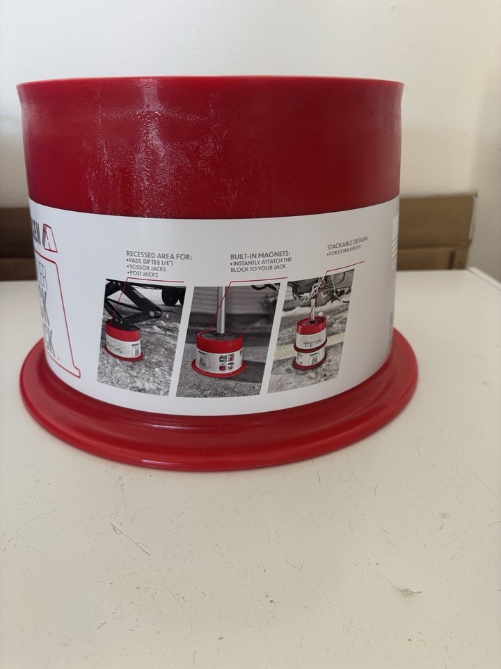 Andersen 3608 Red RV Trailer Stabilizer Jack Block w/ Built-In Magnets ...