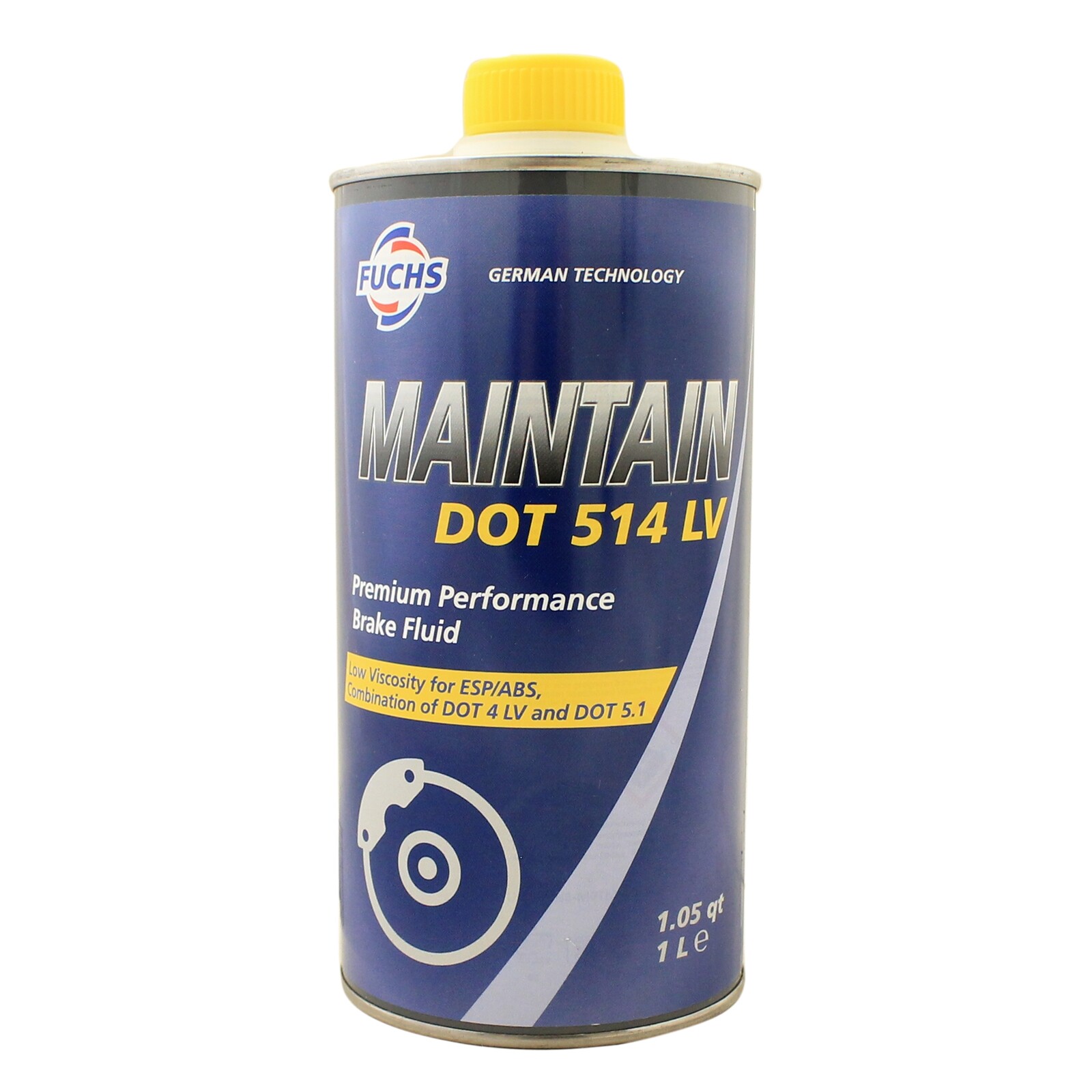 Fuchs Maintain DOT 514 LV DOT 4 & 5.1 - Premium Brake Fluid - 1 Litre ...
