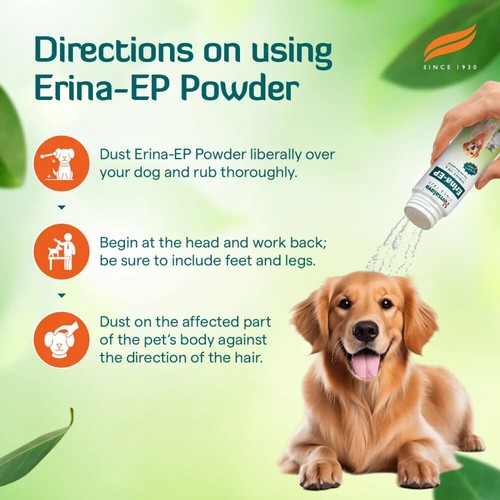 Himalaya Erina EP Antifungal Antimicrobial Powder for Dogs & Cats (150g ...
