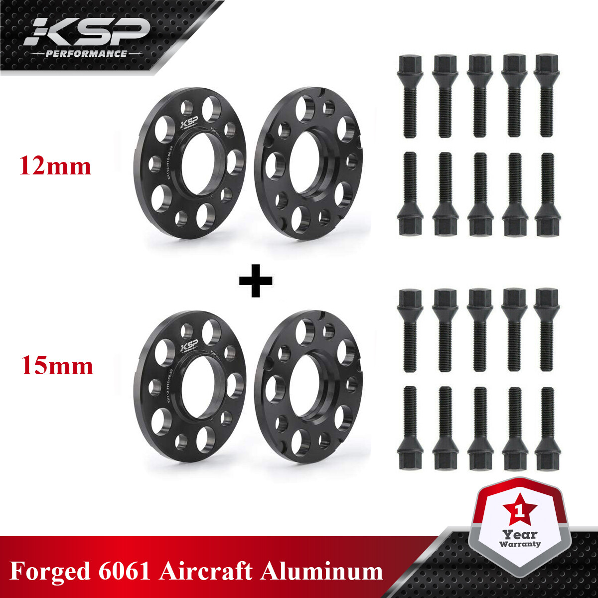 4PC 12mm & 15mm 5X112 Wheel Spacers 14X1.25 for Mini Cooper BMW F45 F46 ...