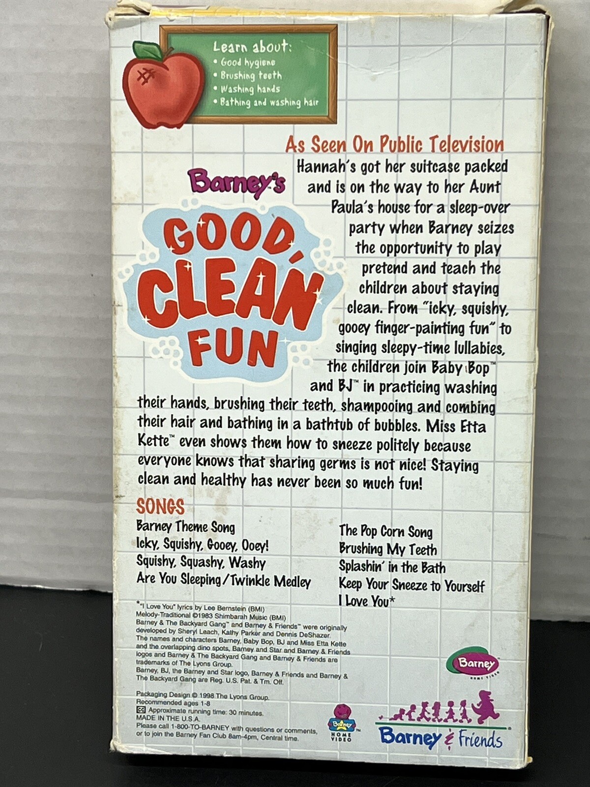 Barney & Friends Good Clean Fun! VHS Video | Grelly USA