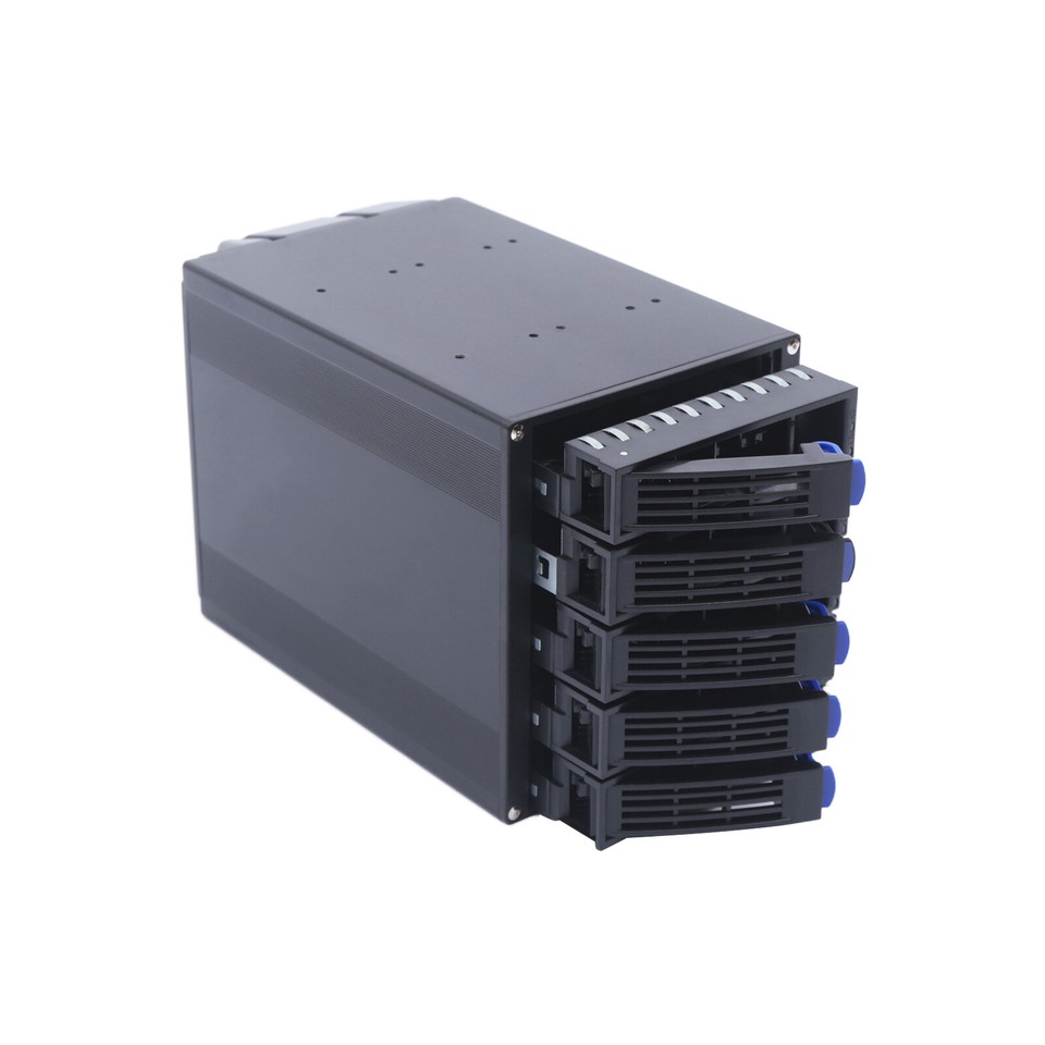 HDD Enclosure Hot Swap Cage 5-Bay 3 x 5.25" Drive Bays 5x SATA 3.5"/2.5 ...