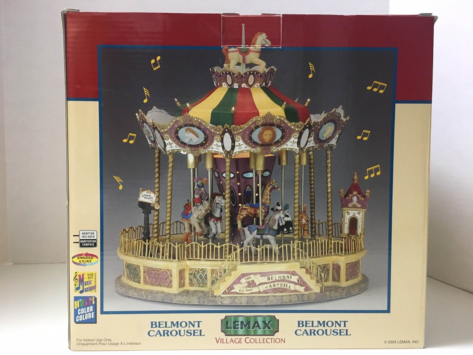 Lemax Belmont Carousel 2004 Village Collection Animated Lighted Orig ...