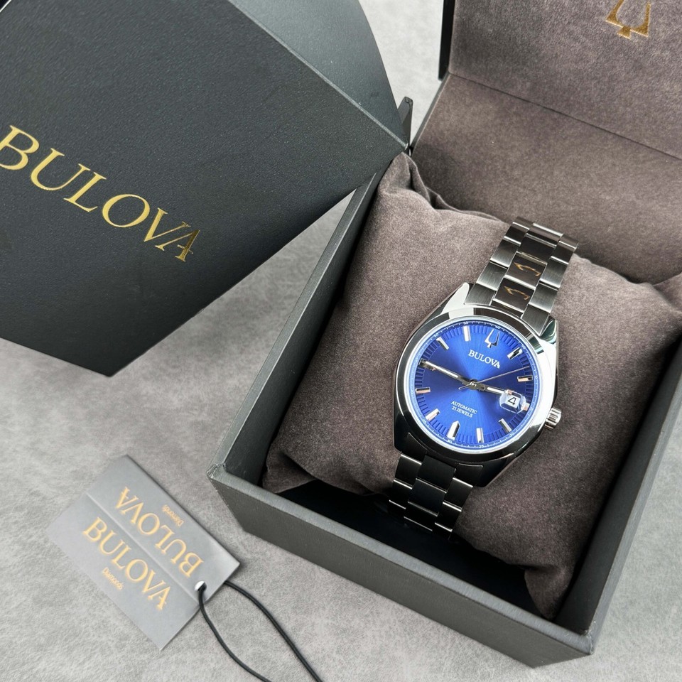 Bulova Men's Surveyor Classic Automatic Blue Dial 42mm Watch 96B436 | eBay