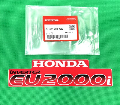Genuine Honda Label Decal Emblem 87102-Z07-C32 OEM EU2000i EU2000ik1 ...