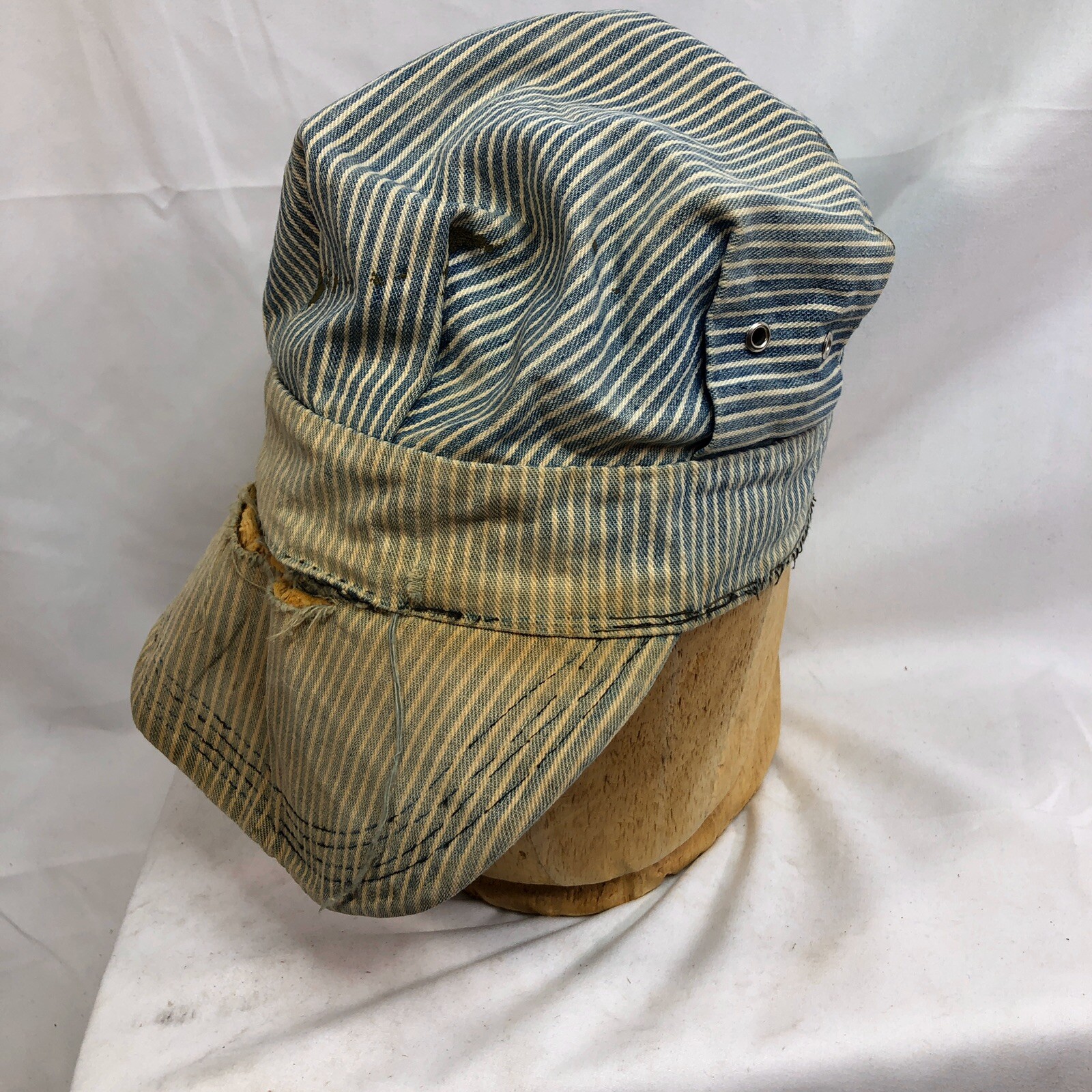 Antique Vintage Railroad Engineer Hat Cap Workwear - Gem