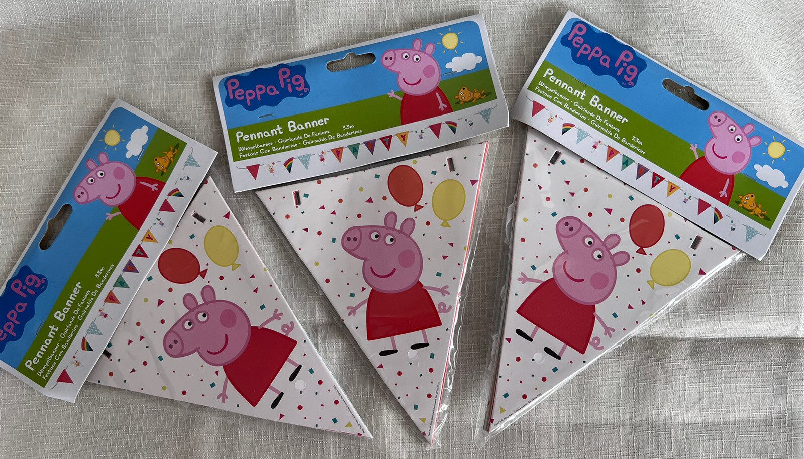 PEPPA PIG - Triangle 3,3m-BANNER - Birthday decoration -girls, birthday ...