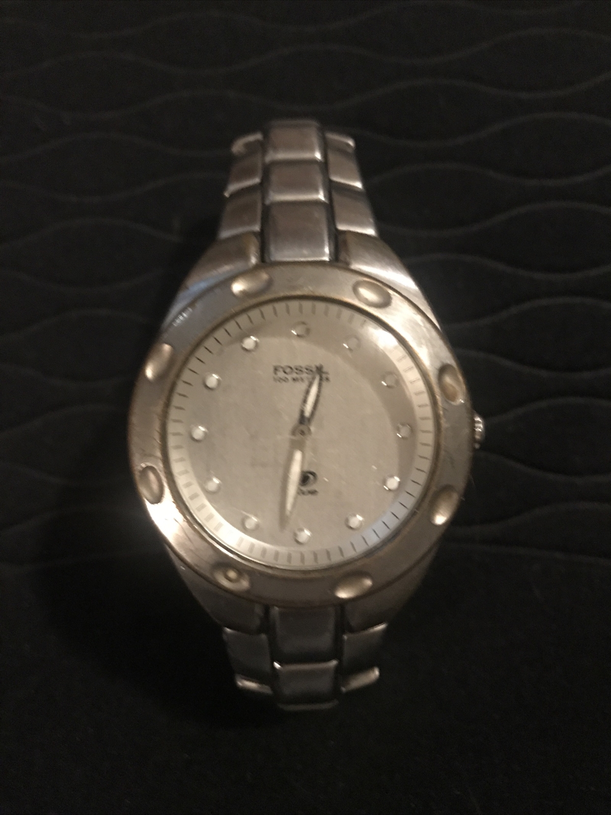 Vintage Silver Mens Fossil Watch | eBay