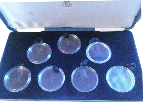 ROYAL MINT COIN COLLECTION BOX: for 7 crowns, capsules 285x140x25 mm ...