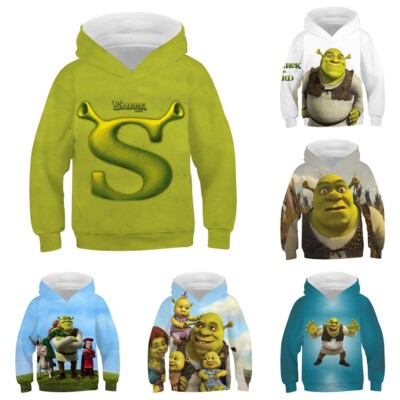 3D Kids/adults Monster Shrek Hoodies Sweatshirt Hooded Jumper Top Xmas ...