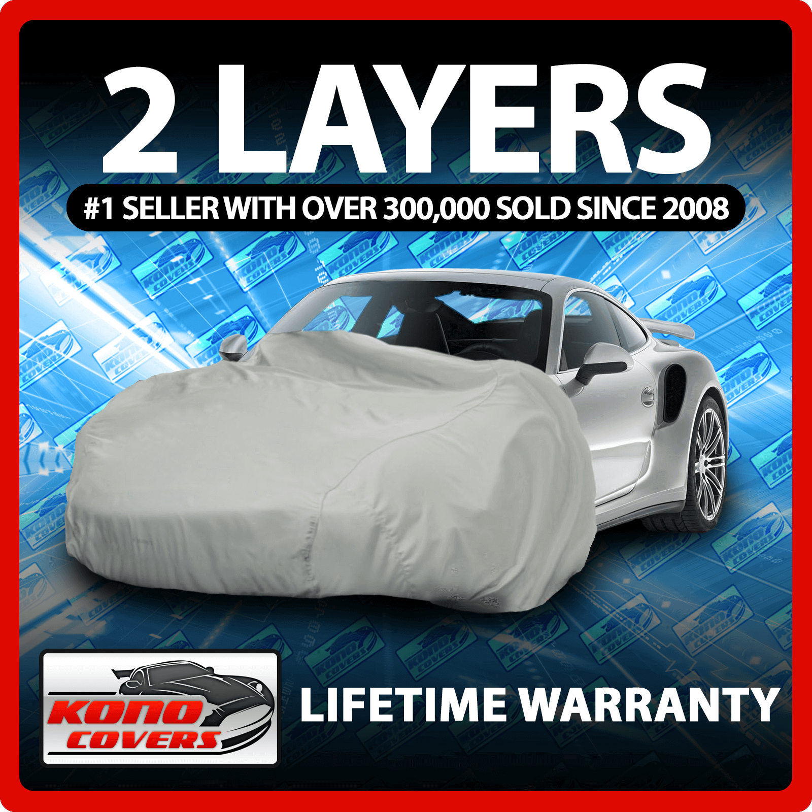 2 Layer Car Cover - Soft Breathable Dust Proof Sun UV Water Indoor ...