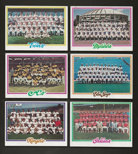 1978 Topps Baseball Team Checklists $1.29 EACH You Pick Cubs Dodgers ...