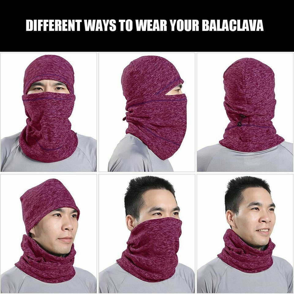 Winter Windproof Balaclava Ski Mask Fleece Thermal Full Face Mask for ...