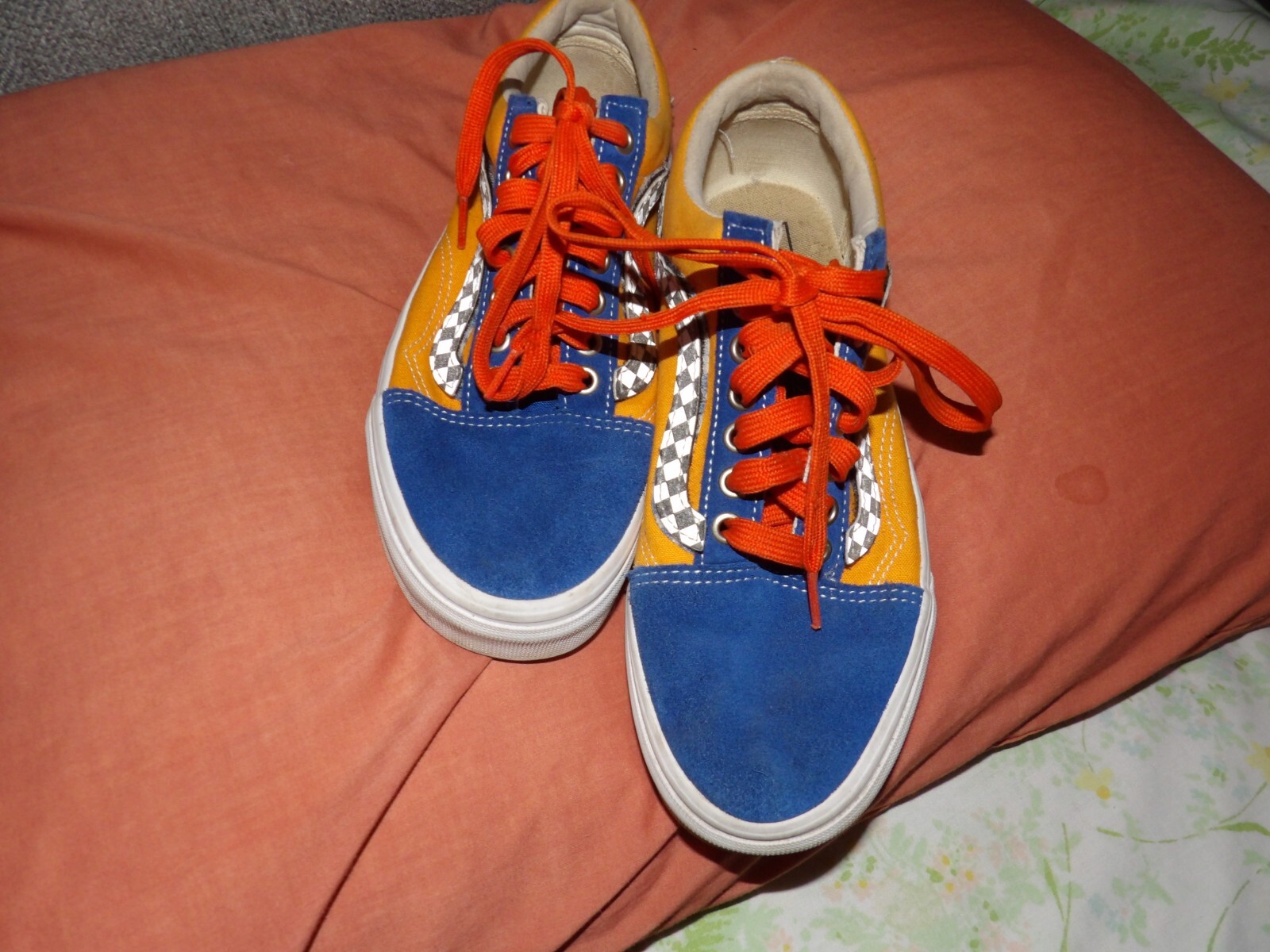 Vans Off The Wall Rare checkered hook and loop Shoes … - Gem