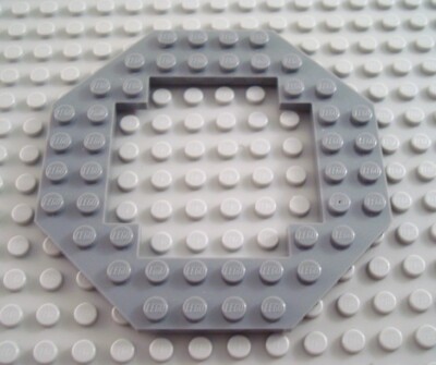 LEGO Dark Bluish Gray 10x10 Octagonal Open Center Plate Star Wars Base ...