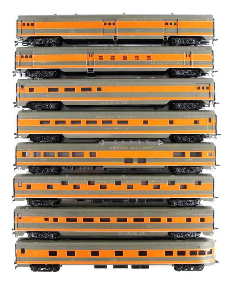 HO Scale ***GREAT NORTHERN EMPIRE BUILDER*** LightWt Passenger 8-Set ...