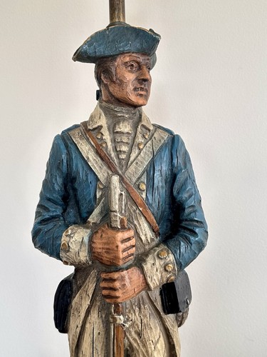 Rare Minuteman Soldier Table Lamp 28", Colonial, 1971 DUNNING ...