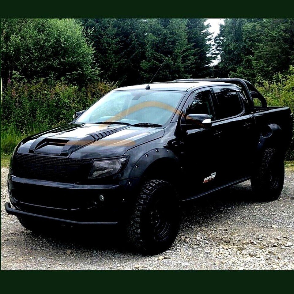 Bonnet Hood Scoop Cover Black Fits Ford Ranger Raptor wildtrack 2011 ...