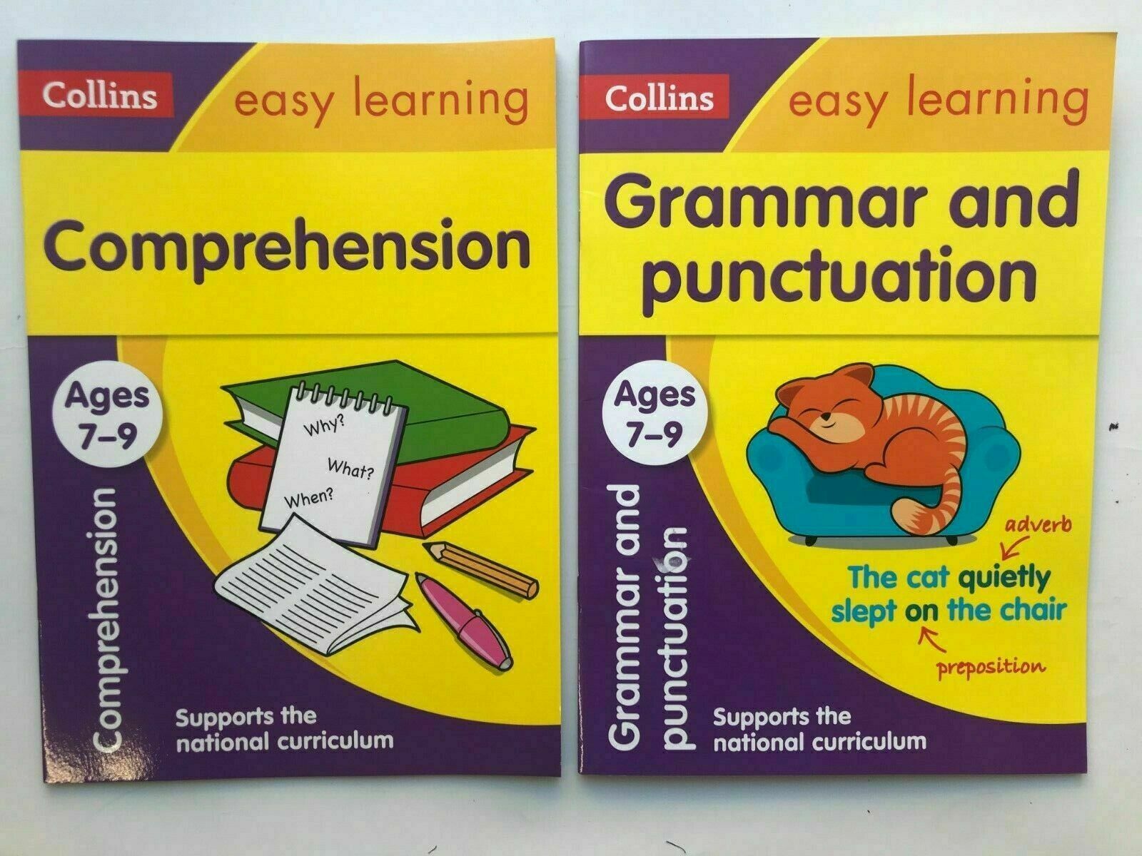 KS2 Collins Comprehension & Grammar Pack of 2 Workbook Kids Age 7-9 ...