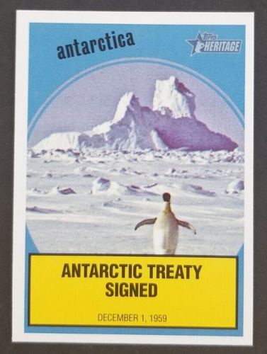 Antarctic Treaty Signed 2008 Flashback Topps Heritage Card #10 (NM) | eBay