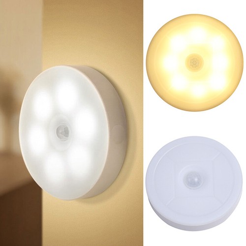 US 8 LED USB Lamp Night Light LED Wireless Motion Sensor Battery ...