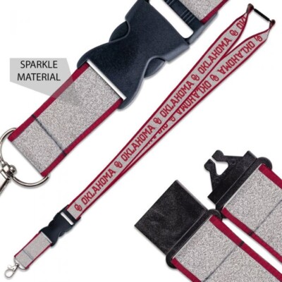 University of Oklahoma Sooners OU Glitter Lanyard with Buckle and ...