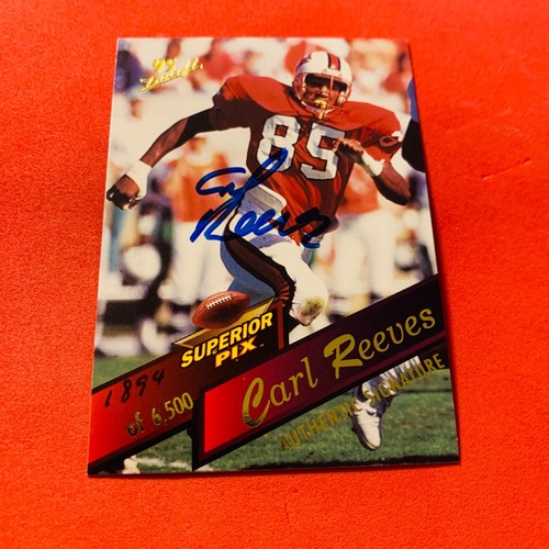 Carl Reeves .. ROOKIE AUTO .. NC State / Chicago Bears .. 1995 Superior ...