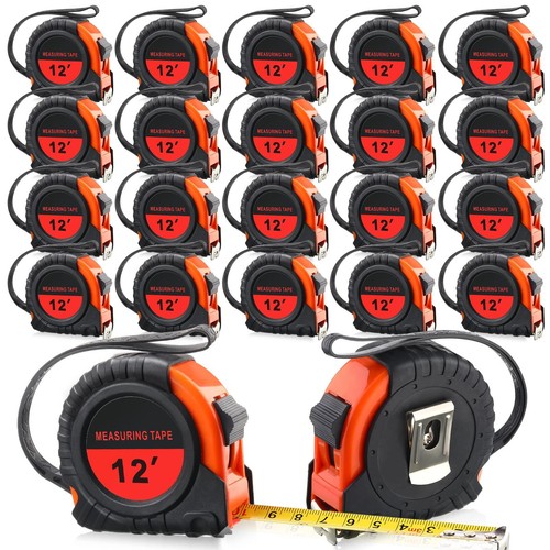 12 Pieces 12 Ft Tape Measures Bulk Retractable Measuring Tapes Easy ...