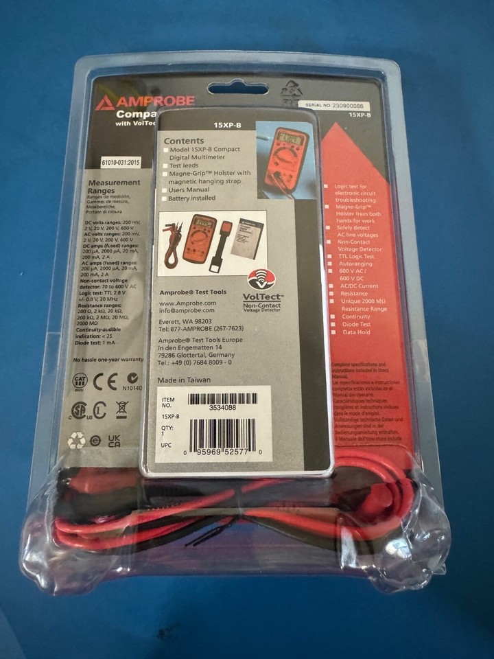 Amprobe Fluke 15XP-B MULTIMETER 3-1/2 DIGITAL 15 AMP DC **NEW** | eBay