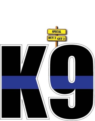 Thin Blue Line K9 Shepherd Police Dog Support Our Police Decal Sticker ...